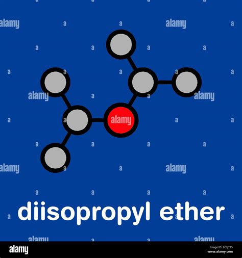 Diisopropyl Ether Chemical Solvent Molecule Stylized Skeletal Formula