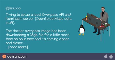 Trying To Setup A Local Overpass Api And Nominatim Server Openstreetmaps Data Stuff The