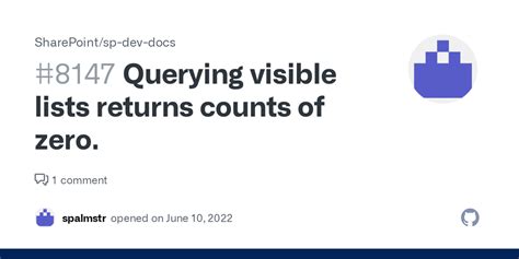 Querying Visible Lists Returns Counts Of Zero Issue 8147