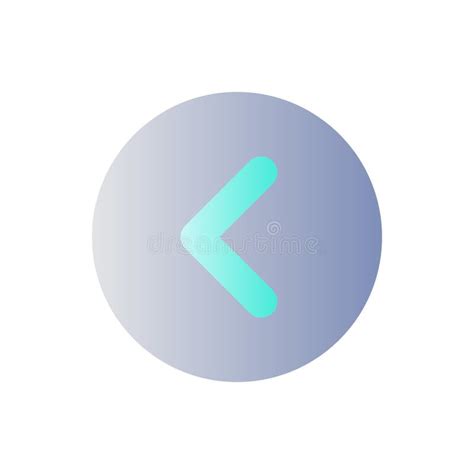 Arrow Left Button Flat Gradient Color Ui Icon Stock Vector