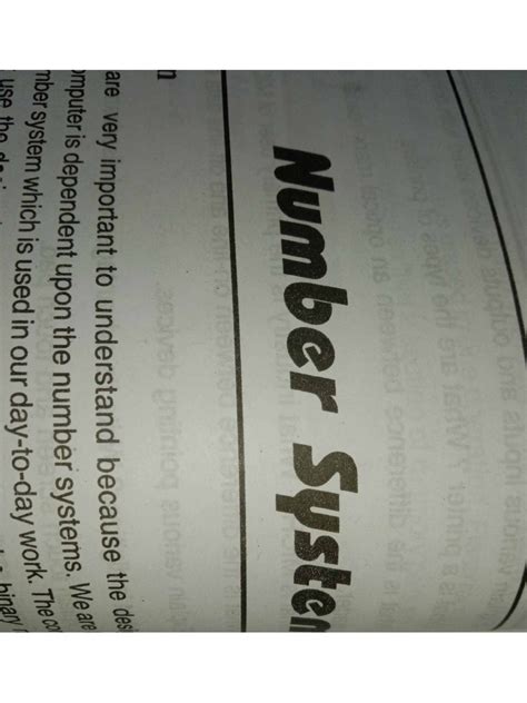 01 logical organisation number system solution binary decimal octal hexadecimal number system