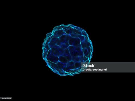 입자의 추상적인 영역입니다 검은 배경에 고립 디지털 그림입니다 0명에 대한 스톡 사진 및 기타 이미지 0명 3차원 형태 구 Istock