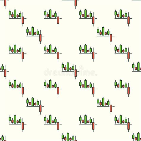 Breakout Candlestick Chart Vector Trading Colored Seamless Pattern