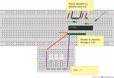 TLC5940 Dropped Output LEDs And Multiplexing Arduino Forum