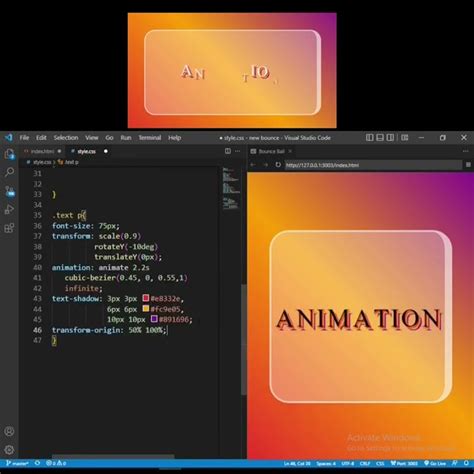 bouncing text animation css youtube
