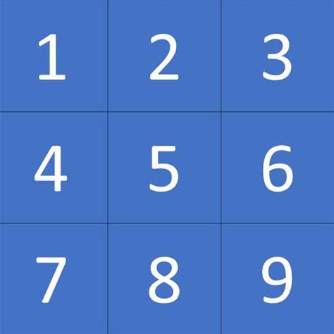 Blue 3x3 Sliding Puzzle On Sliding Tiles