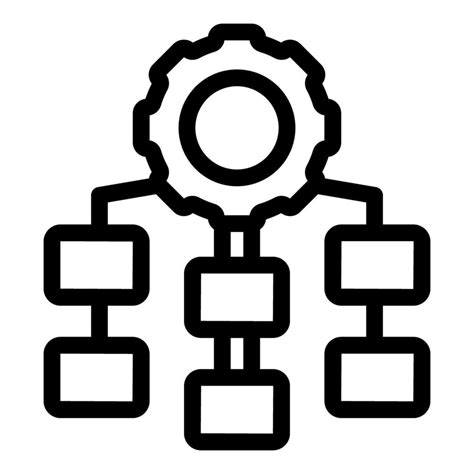 Workflow Automation System Managing Multiple Processes With Central Gear 55190414 Vector Art At