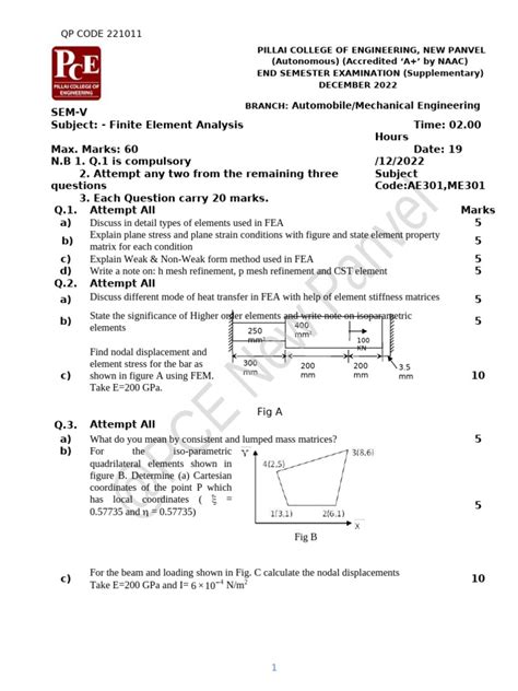 Finite Element Analysiss Pdf Finite Element Method Matrix Mathematics