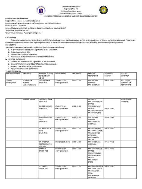 Science And Math Proposal Pdf Science Mathematics