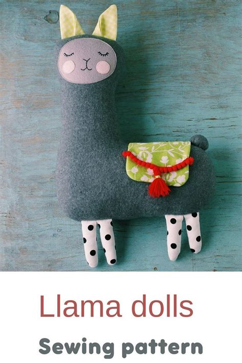 Llama Doll Sewing Pattern And Tutorial Pdf Doll Sewing Patterns Handmade Soft Toys Sewing