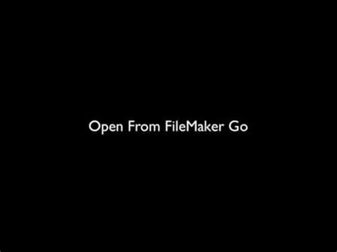 Open Database Using FileMaker Go YouTube