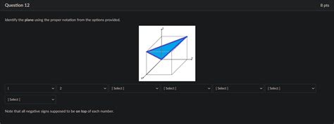 Solved Identify The Plane Using The Proper Notation From The