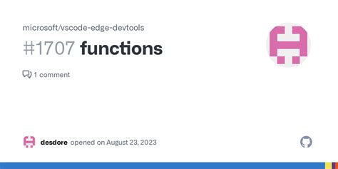Functions Issue 1707 Microsoft Vscode Edge Devtools GitHub