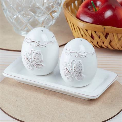 Buy Ek Do Dhai Earthy Ceramic Salt And Pepper Shaker Dispenser With
