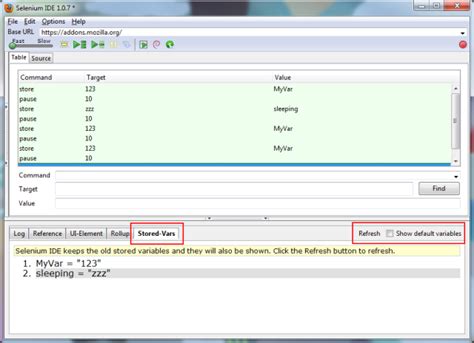 The Stored Variables Viewer Plugin For Selenium Ide V13 Released