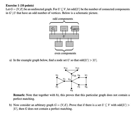 exercise 1 10 points let g v e be an undirected