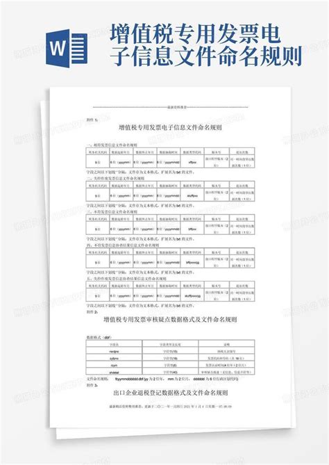 增值税专用发票电子信息文件命名规则word模板下载 编号qeywdjoy 熊猫办公