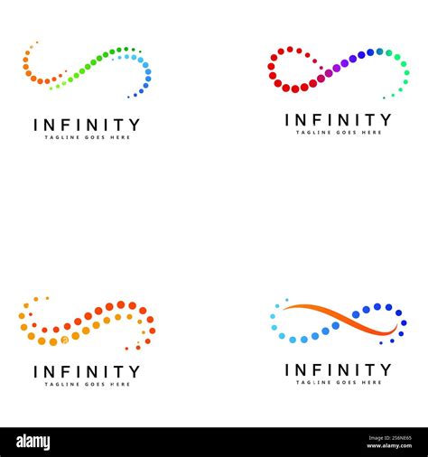 Infinity Loop Symbol Logo Icon Design Template Vector Color Emblem Sign Stock Vector Image