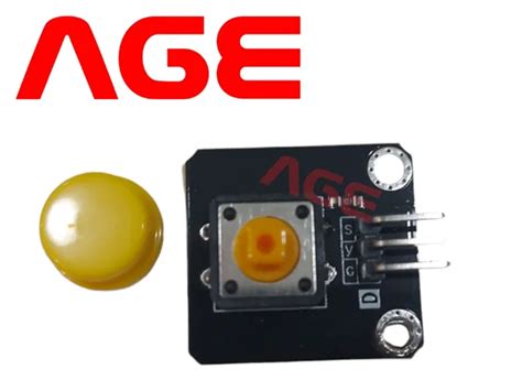โมดูลสวิตช์กดติดปล่อยดับสีเหลือง Module Button Switch Module Yellow For Arduino Agebkk จำหน่าย