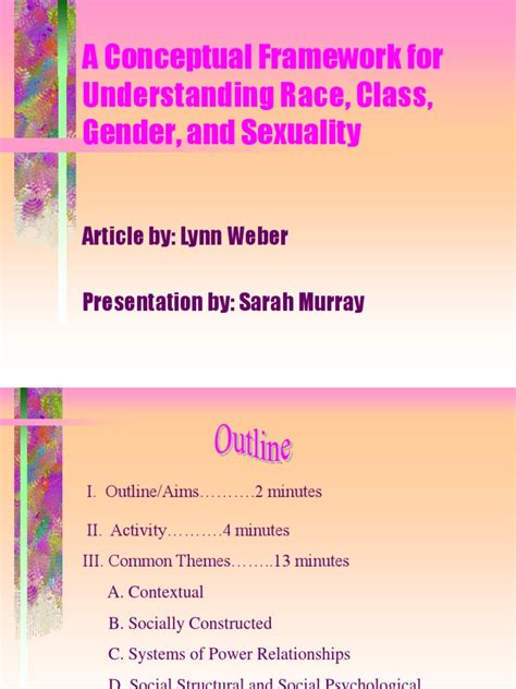 A Conceptual Framework For Understanding Race Class Gender And Sexuality Pdf Sexual