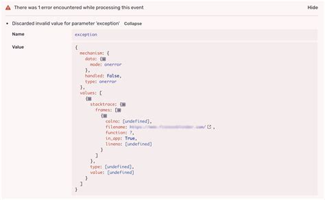 undefined values causing problems with event processing · issue 1775