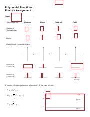 Polynomial Unit Practice Studymatrix Key Doc Polynomial Functions Practice Assignment Name