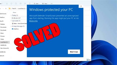 Windows Protected Your Pc Microsoft Defender Smartscreen Prevented An Unrecognized App From