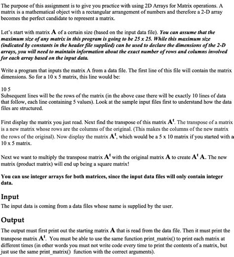 Solved The Purpose Of This Assignment Is To Give You