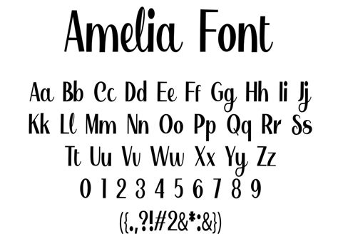 Amelia Font Instant Download Script Font Handwritten Font Wedding