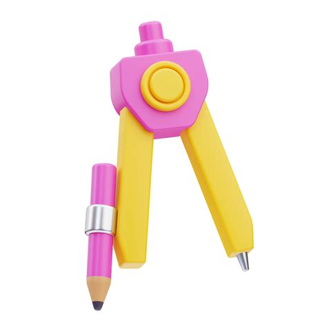 Compass Drawing Stationery 3d Illustration 24486858 Png