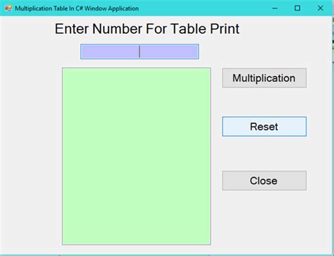 How To Make A Multiplication Table In C
