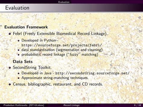Indexing Techniques For Scalable Record Linkage And Deduplication Ppt