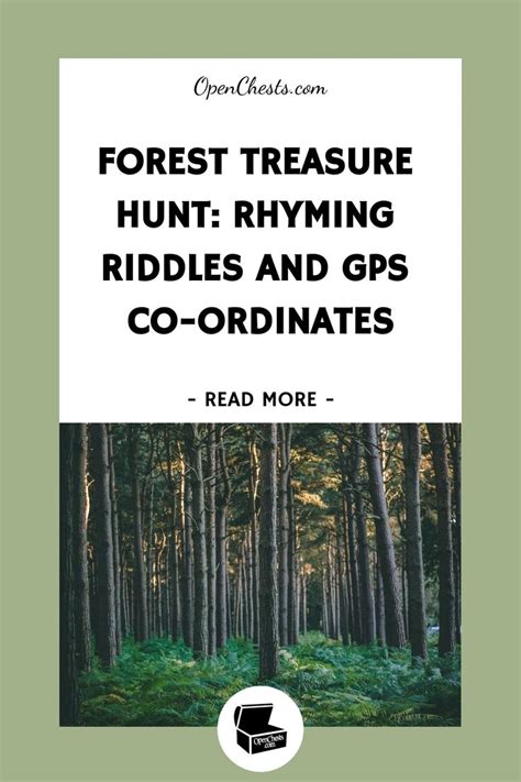 Forest Treasure Hunt Rhyming Riddles And Gps Co Ordinates Rhyming Riddles Treasure Hunt Gps