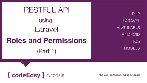 Creating Restful Api Using Laravel Roles And Permissions Part 1