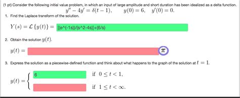 Solved Consider The Following Initial Value Problem In