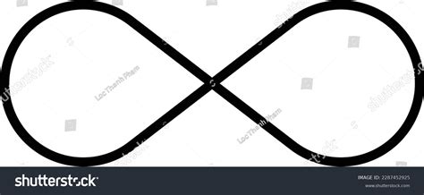 Unending Infinity Loop Eternity Age Outline Stock Vector Royalty Free