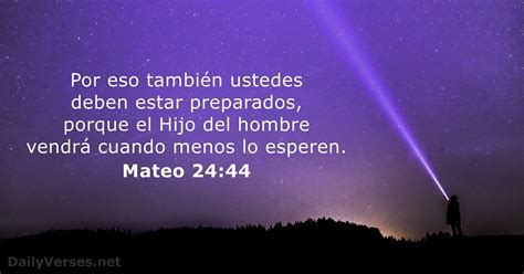 Mateo 24 44 Versículo De La Biblia