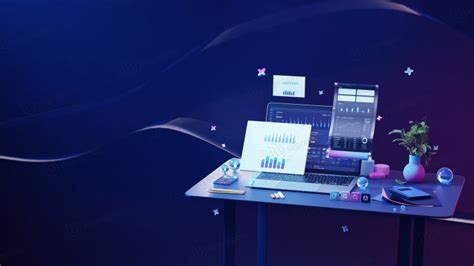 Marketing Data Analysis Work Station 3d Illustration Product 130