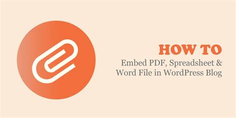 how to embed ppf spreadsheet and word file in wordpress blog