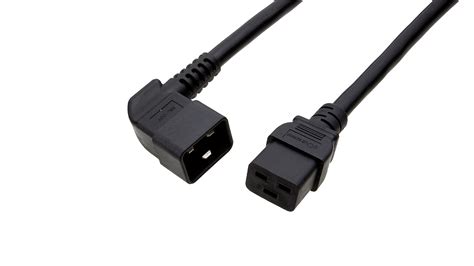 NEW Data Center Power Cord IEC320 C20 Right Angled To C19 12AWG SJT 20A 250V Black Pactech
