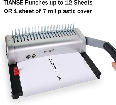 Binding Machine 21 Hole 450 Sheet Spiral Binding Machine With Starter Kit 100 Grelly Uk