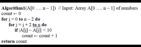 solved algorithm1 a[o n 1] input array a[o