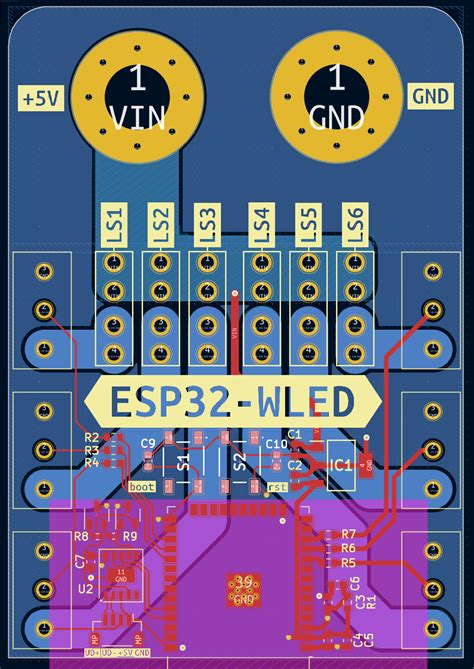 [review request] esp32 wled board r printedcircuitboard