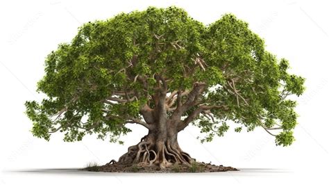 A Tree Rooted On White Powerpoint Background For Free Download Slidesdocs