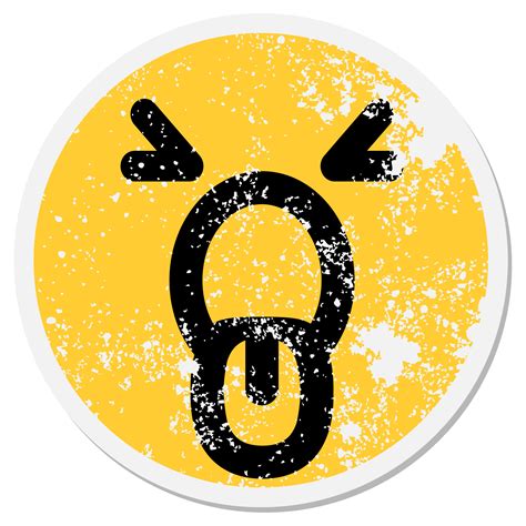 Disgusted Open Mouth Face Circle 45038151 Png