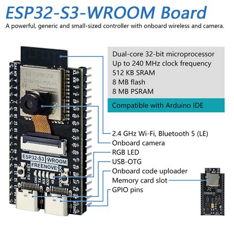 Freenove Development Kit For Esp32 S3 Wroom Cam