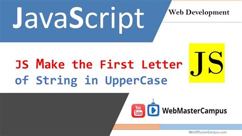 Javascript Make The First Letter Of A String In Uppercase Youtube