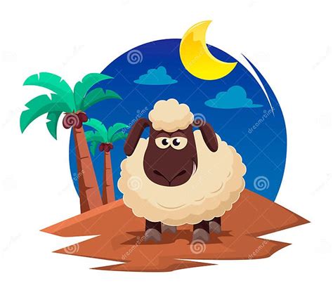 Eid Al Adha Mubarak Traditioneller Moslemischer Feiertag Vektor