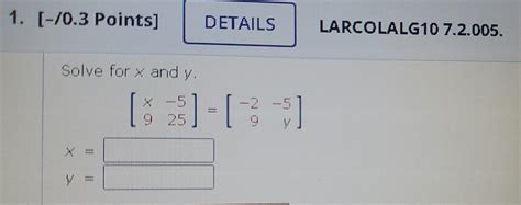 Solved Solve For X And Y