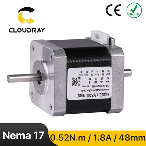 nema17 스테퍼 모터 듀폰 4 리드 3d 프린터 cnc xyz용 48mm 2 상 52ncm 1 8a 더블 샤프트